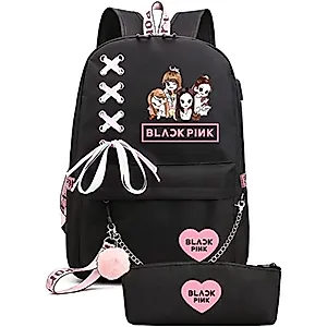 LOVEAngeler Backpack Lisa Rose JISOO Jennie Kawaii Colleage Bookbag School Bag Casual Daypack Mochila For Girls