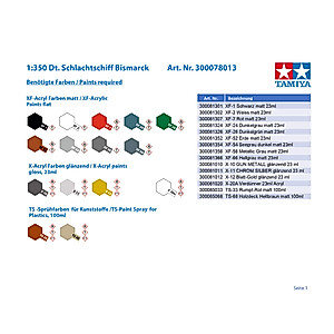 Tamiya 78013 1/350 German Battleship Bismarck Plastic Model Boat Kit