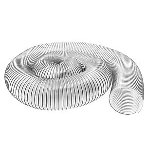 6" x 10' (6 inch diameter by 10 feet long) Ultra-Flex Clear Vue Heavy Duty PVC Dust, Debris and Fume Collection Hose - MADE IN USA!