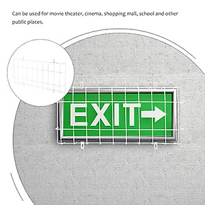 OSALADI 4pcs Emergency Light Protection Cover Steel Wire Guard Air Conditioner Cage Home Installation Supply Light Protective Cover Exit Sign Protector White Wire Cover Wall Mounted