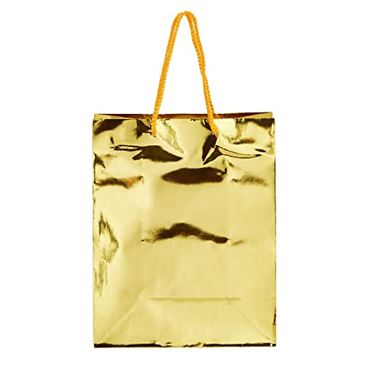 Gold Gift Bags with Handles, Small Gift Bag (9.25 x 8 x 4.25 in, 24 Pack)