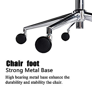 Altrobene Velvet Desk Chair, Ergonomic Computer Task Chair, Accent Reception Chair, 360 Degree Swivel, Height Adjustable, for Home Office/Study/Girls' Bedroom, Pink