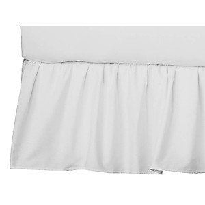 American Baby Company Ultra Soft Microfiber Ruffled Porta/Mini-Crib Skirt, White, for Boys and Girls