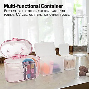 Plastic Square Storage Bin-Cabinet,Gift Box Portable Vanity Organizer with Secure Lid and Handle, Clear Container Box for Toiletries (1 Red Box + 1 Middle Box + 1 Small Box)