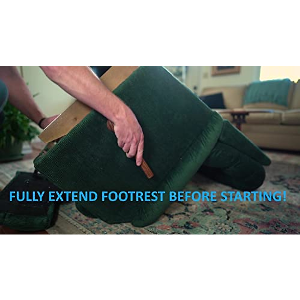 SagsAway 4 Piece Sagging Recliner DIY Repair Kit. No Tools Needed. High Density, Flexible Foam Padding Reinforcement. Four 18 Inch Firm Supports Per Set, Per Seat to Extend The Life of Recliners, Blue