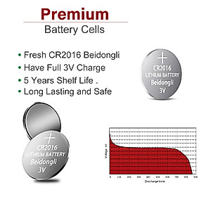 Beidongli CR2016 Battery3V Lithium Battery High Capacity Long Lasting Battery 20 Count