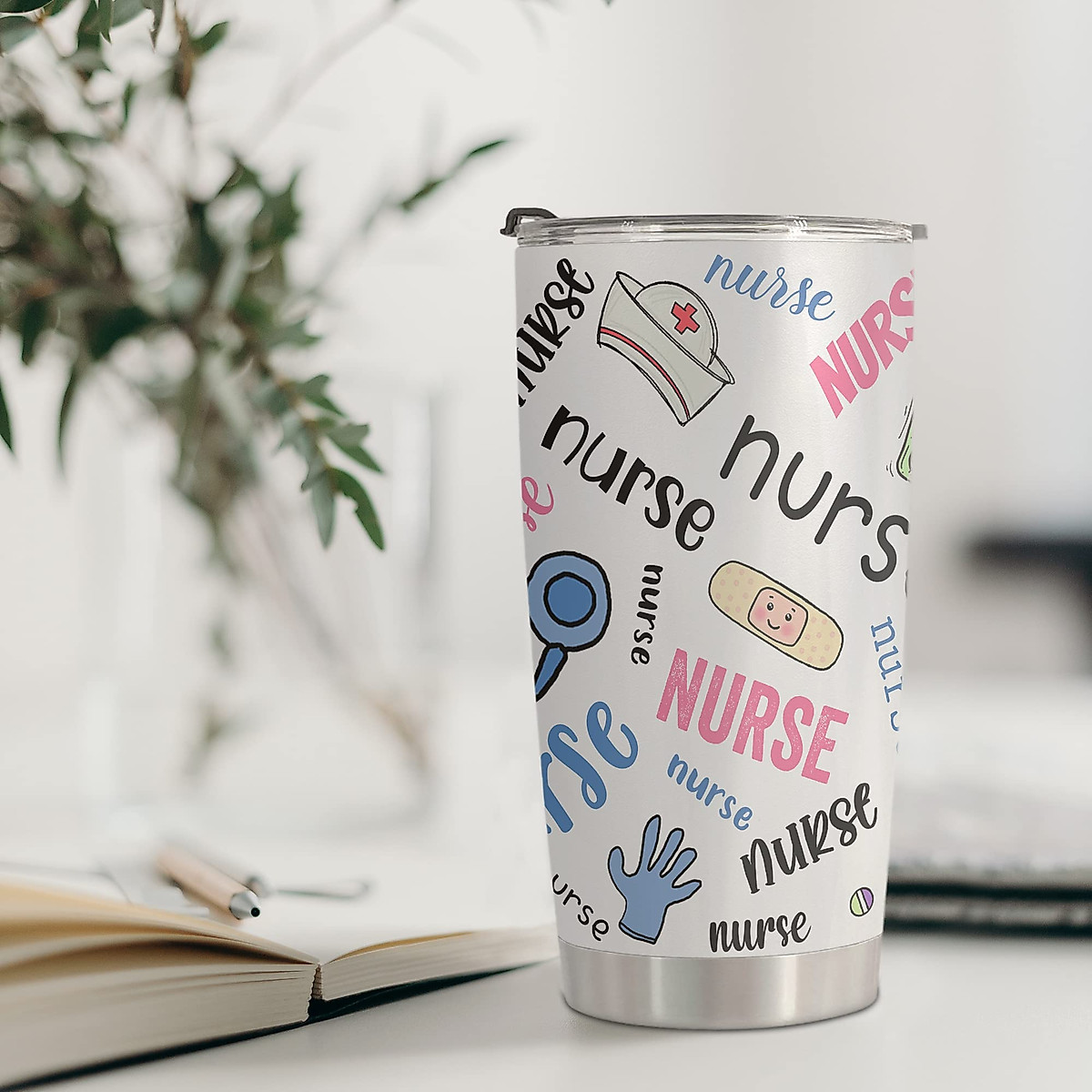 HOMISBES Nurse Gifts for Women - Stainless Steel Nurse Tumbler Cup 20oz - Appreciation Gifts