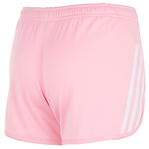adidas Girls' Stripe Mesh Shorts, Light Pink, Large