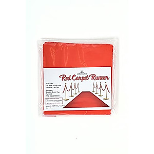 Red Carpet Floor Runner Hollywood Party Decoration Fabric 100 GSM (Red, 2x15 Feet)