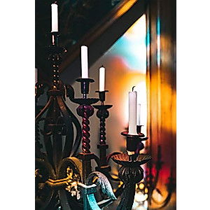 Hyoola Beeswax Candles 12 Pack - All Natural 100% Beeswax Tree Candles - 1/2 Inch Candles - Handmade in The USA - White