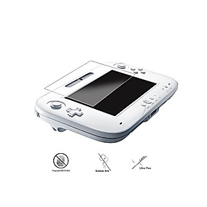(Pack of 2) Tempered Glass Screen Protector for Nintendo Wii U, Akwox [0.3mm 2.5D High Definition 9H] Premium Clear Screen Protective Film for Nintendo Wii U