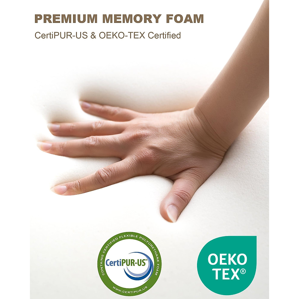 Zenzy 4" King Memory Foam Mattress Topper for RV, [CertiPUR-US Certified] [Pressure-Relieving] RV Mattress Topper with [Ultra Soft] [Washable] Cover, 72"x80" King