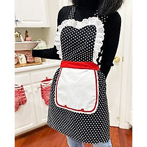 Kella Milla womens Cooking food service uniforms aprons, Black, One Size US