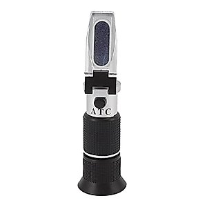 GRCFUMO Brix Meter Refractometer, 0 to 80 Per Cent Handheld Refractometer, Portable Brix Testing Machine for Fruit, Honey, Maple Syrup and Other Sugary Drink