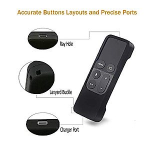 Wall Mount Bracket Compatible with Apple TV 4K 5th and 4th Generation - HJYuan TV Mount Holder with Black Siri Remote Silicone Protective Case Cover Compatible with Apple TV 4K 5th and 4th Gen