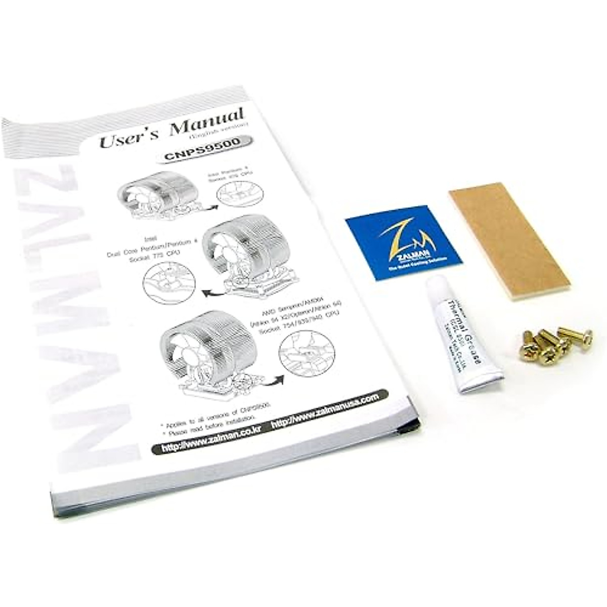 Zalman Computer Noise Prevention System with Silent Fan Pure Copper Heatsink CPU Cooler CNPS9500AT