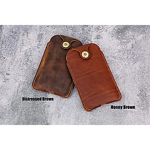 Personalized leather Phone sleeve pouch flip case with belt clip loop leather phone sleeve case for iPhone 15 14 13 Pro Max W09-LPSN