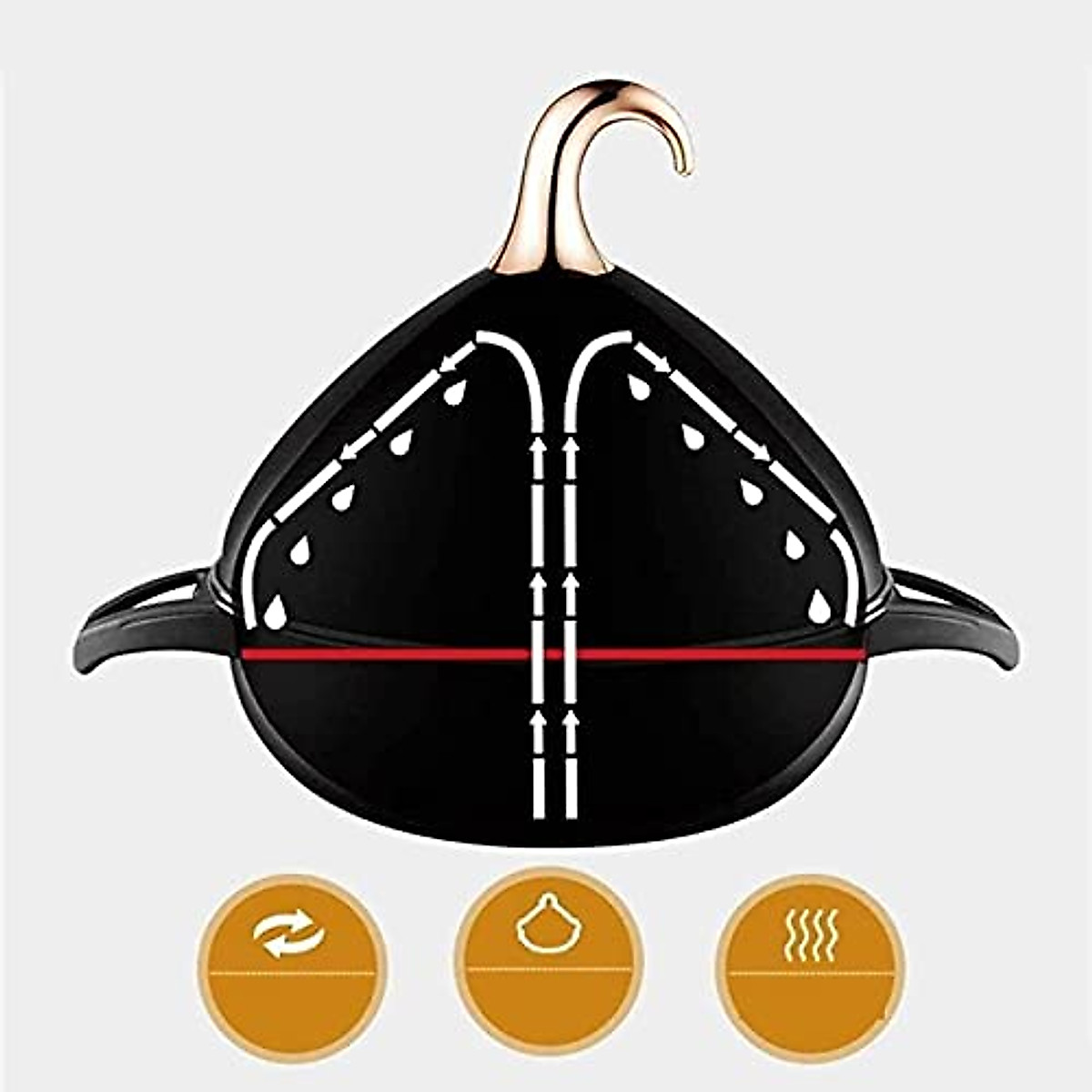 Moroccan Tagine Cooking Pot, Stainless Steel Non-Stick Slow Cooker, Healthy Durable Casserole, for Kitchen Cooking