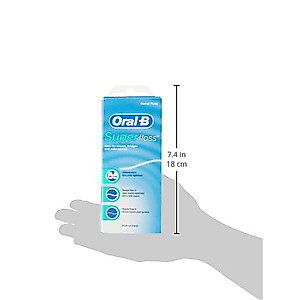 Oral-B Super Floss Mint Dental Floss for Braces Bridges - 50 Strips