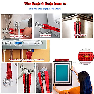 Faucet and Sink Installer Tool,8 in 1 Faucet and Sink Installer Multi Tool,Multi-Purpose Plumbing Tool Multifunctional Repair Installation Hand Tools For Toilet Bowl/Sink/Kitchen（One-way Red）