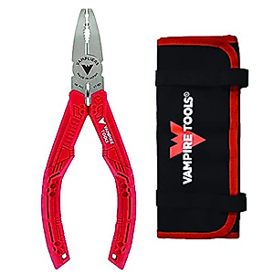 VAMPLIERS VT-001P: 6.25" Patented Multipurpose Screw Extraction Pliers + Tool Pouch. Extracts any damaged, rusted, security, specialty screw, nuts and bolts.