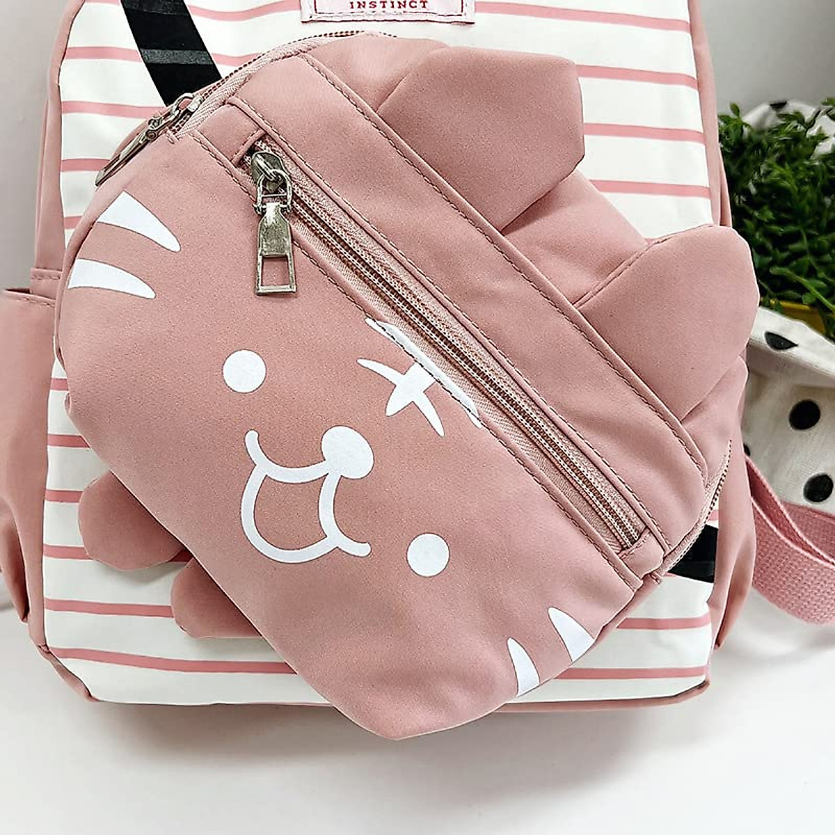 Cute Kawaii Aesthetic High School Students Lightweight Versatile Backpack Large Capacity Kindergarten Backpack (Blue,Just Backpack)