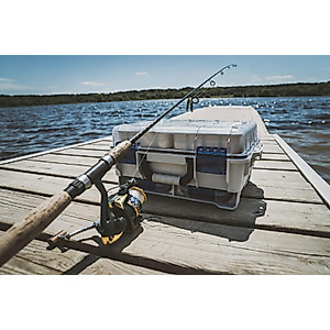 Flambeau Outdoors 3000WPBC Tackle Box - HD Waterproof Tackle Satchel System, Includes 2 Removable WP3012 Ultimate Waterproof Tuff Tainers, Floating Satchel, Fishing Tackle and Gear Storage, Gray/Clear