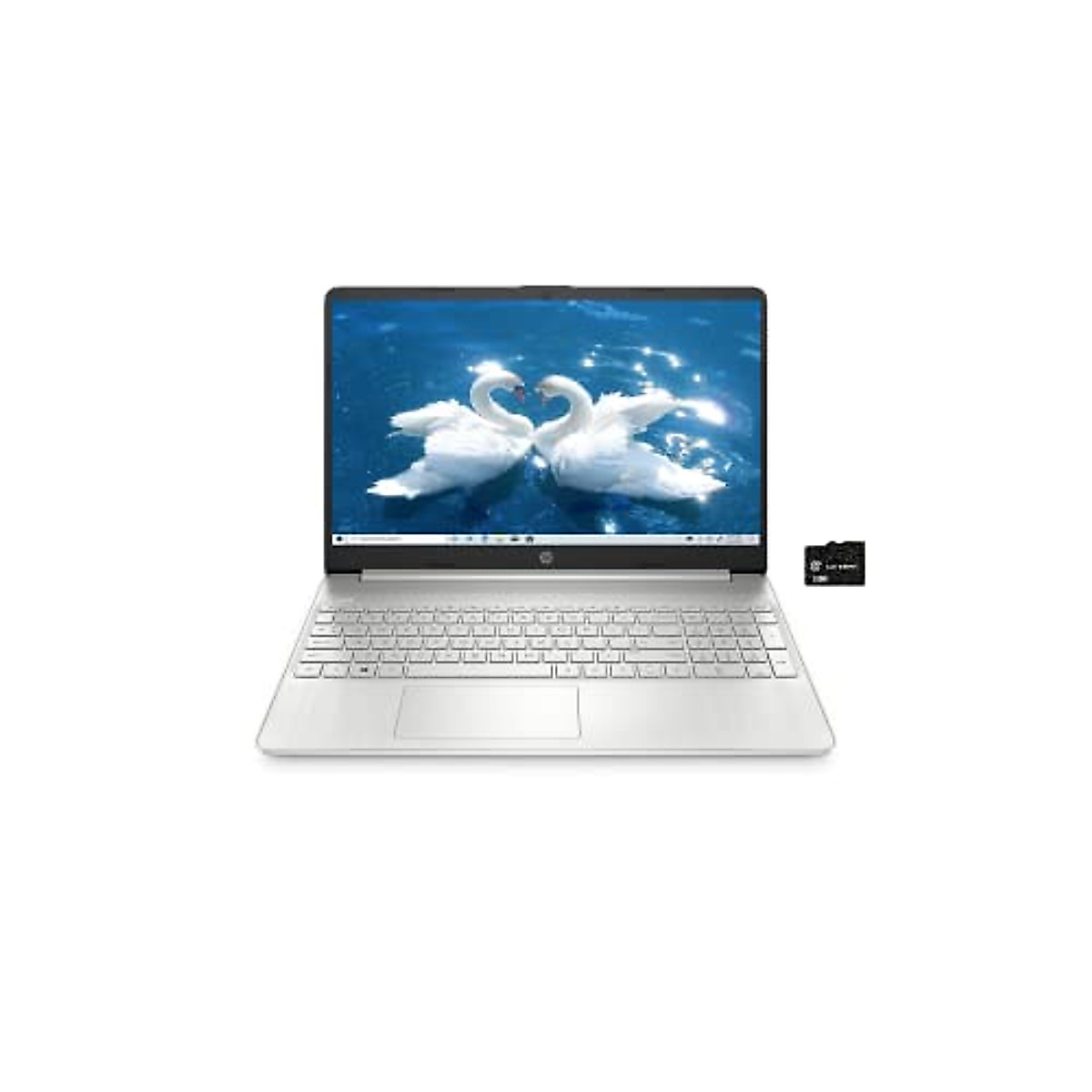 HP 15.6" FHD Touchscreen Laptop Computer, Intel Core i5 1035G1 (Beat i7-7500u), 12GB DDR4 RAM 256GB PCIe SSD WiFi Silver, Windows 10 Home, GOLDOXIS 32gb SD Card
