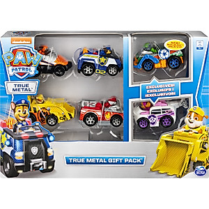 Paw Patrol, True Metal Classic Gift Pack of 6 Collectible Die-Cast Vehicles, 1:55 Scale