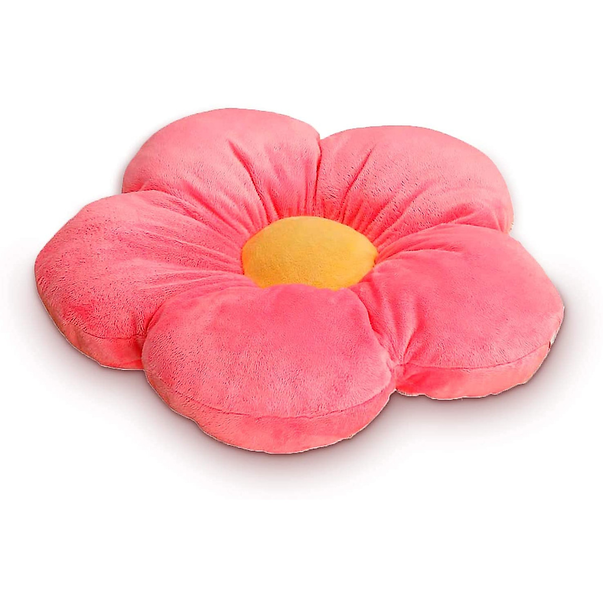 Butterfly Craze Daisy Lounge Flower Pillow for Teens & Kids - Medium 20 Inches, Cozy & Stylish Floor Cushion, Perfect Seating Solution, Machine Washable Aesthetic Decor, Plush Microfiber, Pink