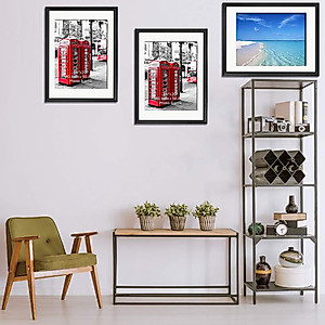 Giftgarden Black 18x24 Frame Matted to Display 16x20 Picture with Mat or 18 x 24 Poster without Mat, Set of 4