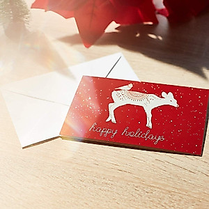 144 Pack Christmas Cards with Envelopes, 4x6 Blank Holiday Greeting Cards Assortment Box for Sending Holiday Wishes (6 Xmas Animal Designs)