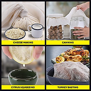 Sufaniq Cheesecloth, Grade 90 (9 Sq Feet), 100% Pure Cotton Reusable Cheese Cloths for Straining, Unbleached Ultra Fine Cheese Cloth Fabric, Premium Butter Muslin Cloth for Straining - (1 Sq Yard)