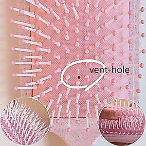 GBSTORE Detangling Hair Brush Airbag Comb Massage Comb with 2 Pcs Hair Brush Cleaner Rakes for Curly Hair, Wet Dry and Girls, Women