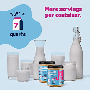 Almond Milk Unsweetened Plain Concentrate by JOI - 2-Pack x 27 Servings - Vegan, Kosher, Shelf Stable, Keto-Friendly, Dairy Free, & Fat Free Milk - Almond Milk Powder Substitute, Coffee & Plant Milk Creamer