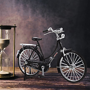 SEWACC Bike Model Alloy Bicycle Ornament Mini Bike Decoration Retro Style Finger Bike Sculpture Miniature Bike for Home Office Decor