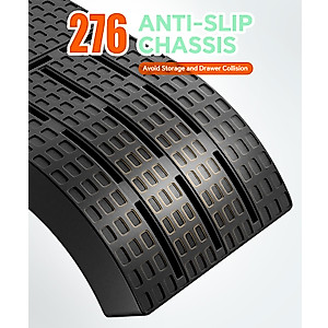 EUHOME Silicone Silverware Drawer Organizer Tray