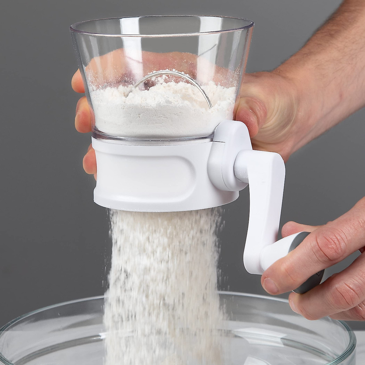 Prepworks 2 to 1, Double Volume Quick Sift Flour Sifter For Baking, 2 Cup