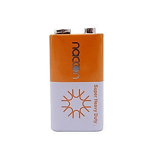 9V Carbon-Zinc Super Heavy-Duty Battery Single Time Use 6F22 Block (6 Batteries)