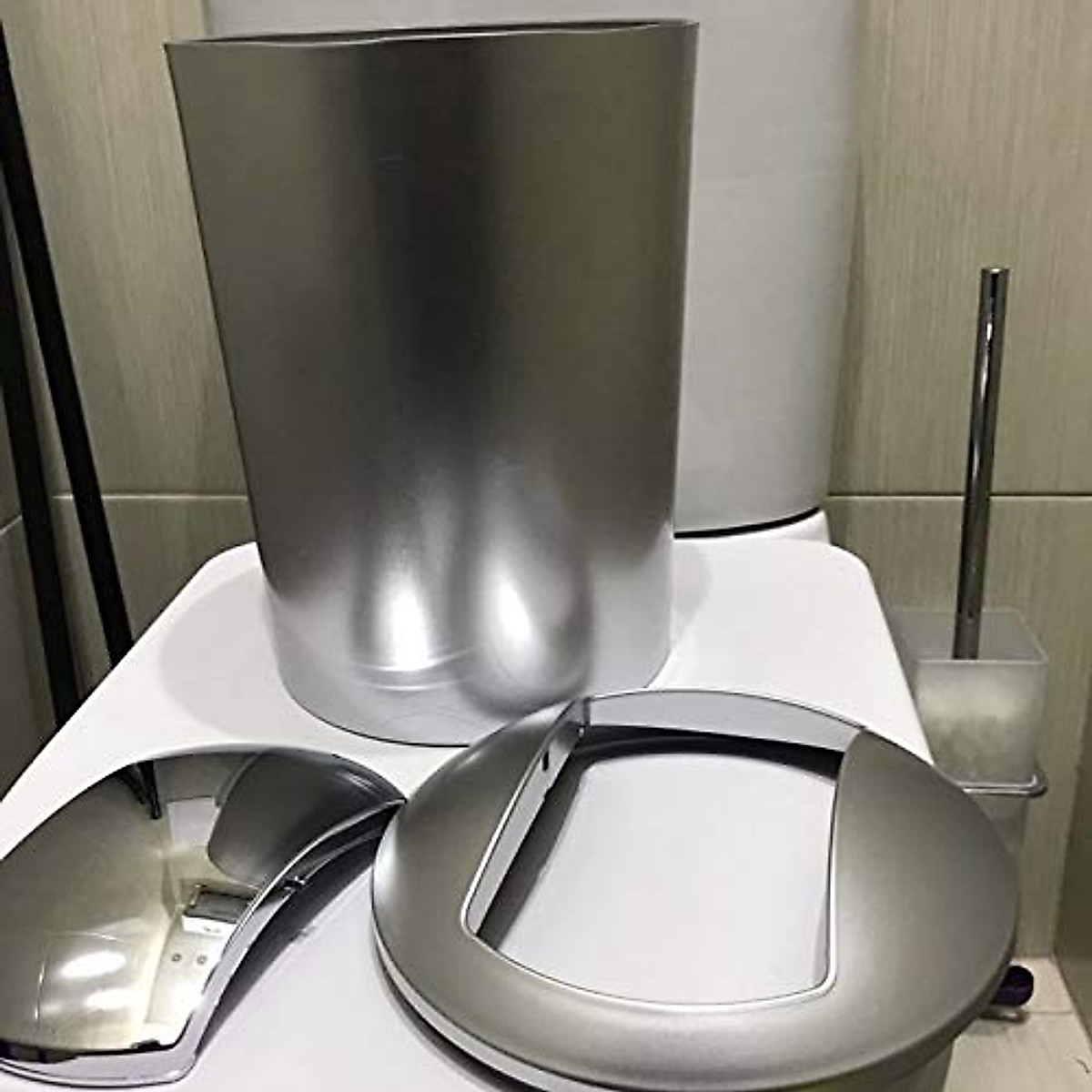 WSLLK Under Sink Trash can 6.5L Bathroom Garbage European Style Trash Wastebin with Lid Kitchen Trash Cans Storage Tools Garbage Waste Bin