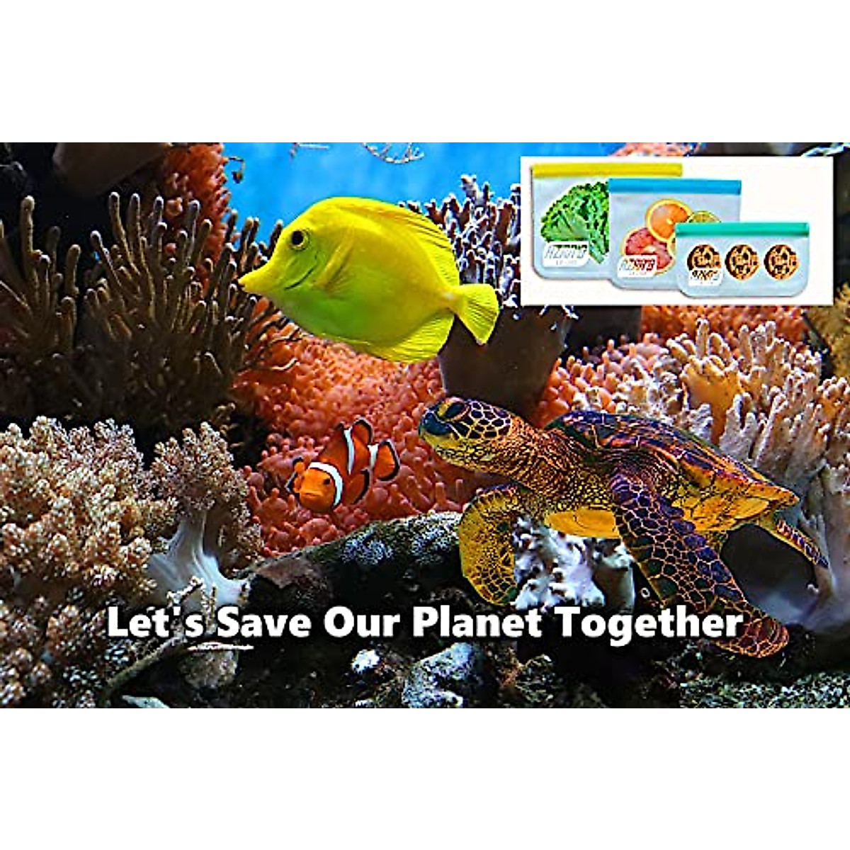 Reusable Storage Bags – 12 Pack BPA FREE PEVA LEAKPROOF Ziplock Freezer Bags (4 Gallon Bags, 4 Sandwich Bags, 4 Snack Bags) EXTRA THICK Resealable Bags for Meat Fruit Veggies