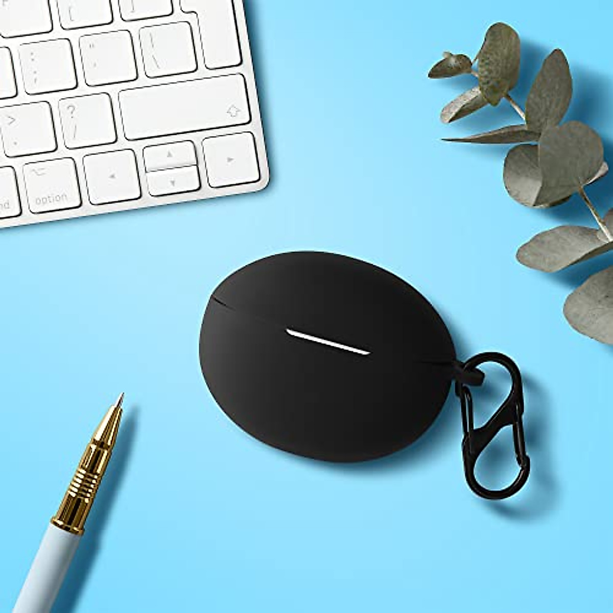 kwmobile Case Compatible with Huawei Freebuds 5i Case - Silicone Cover Holder for Earbuds - Black