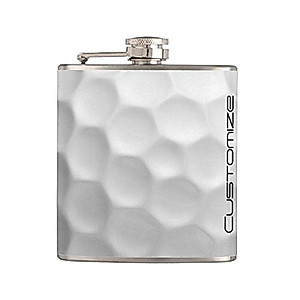 Flask for Liquor and Funnel,7 Oz Leak Proof Stainless Steel Pocket Hip Flask Golf Ball Flask With Personalized Name,Great Gift Idea Flask