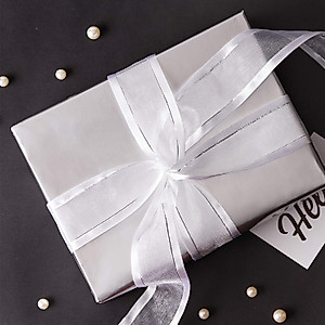 RUSPEPA Wrapping Paper Roll - 81.5 Sq Ft Matte Silver for Wedding,Birthday, Shower, Congrats, and Holiday - 30 inches x 32.8 feet