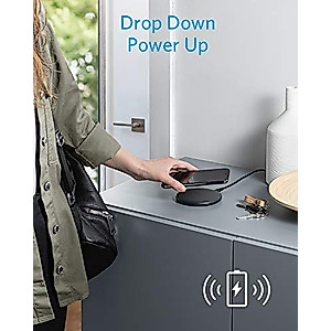 Anker 10W Max, 313 Wireless Charger (Pad), Qi-Certified Wireless Charging for iPhone 14/14 Pro/14 Plus/14 Pro Max, Fast Charging Galaxy S20 S10 S9 S8, Note10 (No AC Adapter)