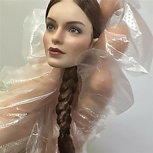 1/6 Scale Female Head Sculpt,Girl Soldier Braid Hair Head Carved for 12'' Phicen TBLeague VC Action Figure