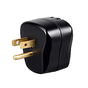 Monoprice 115877 1 Outlet Portable Mini Power Surge Protector Wall Tap - Black | UL Rated 540 Joules With Grounded And Protected Light Indicator