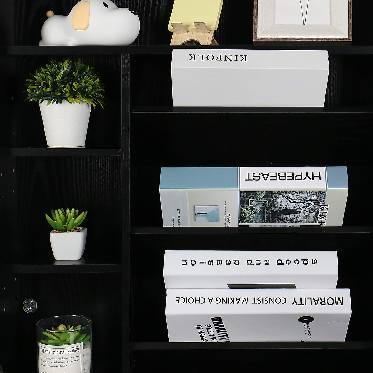 YUSING Farmhouse Wall Mounted Table, Fold Out Convertible Desk, Multi-Function Computer Desk, Home Office Wood Wall Floating Desk with Large Storage Area (Walnut)