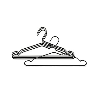 Brabantia Lightweight Black Aluminium Clothes Hangers (Set of 4) Extra Grip & Anti-Stretch Design