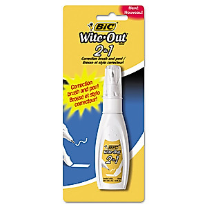 BIC 15ml Bottle Wite-Out 2 in 1 Correction Fluid (BICWOPFP11),White